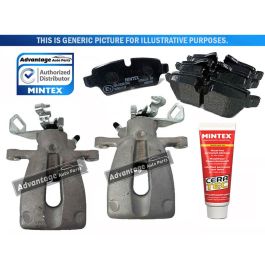 For Volvo S40 Mk2 Front Brake Calipers + Brake Pads And Free Lubricant ...